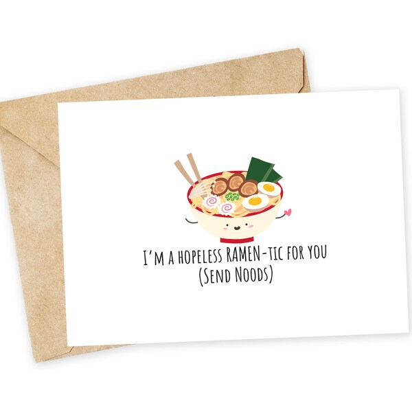 Ramen Thank You Card - Etsy