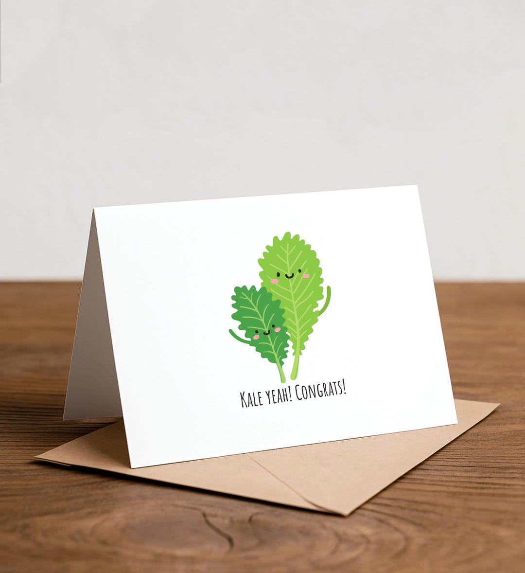 Kale Yeah Congrats Greeting Card - Nerdy Pun Birthday Card - Etsy