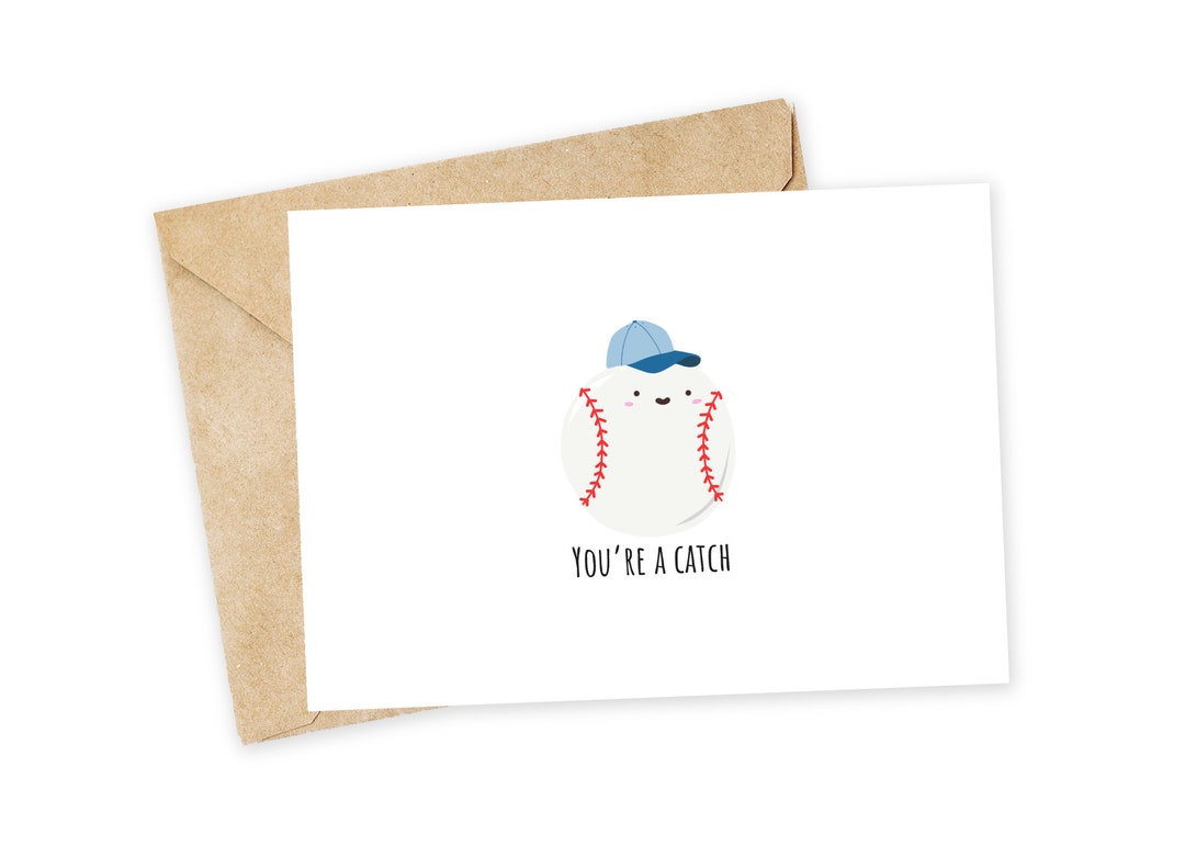 You're a CATCH! - Baseball Card, Baseball, Sports Birthday Card, Catch ...
