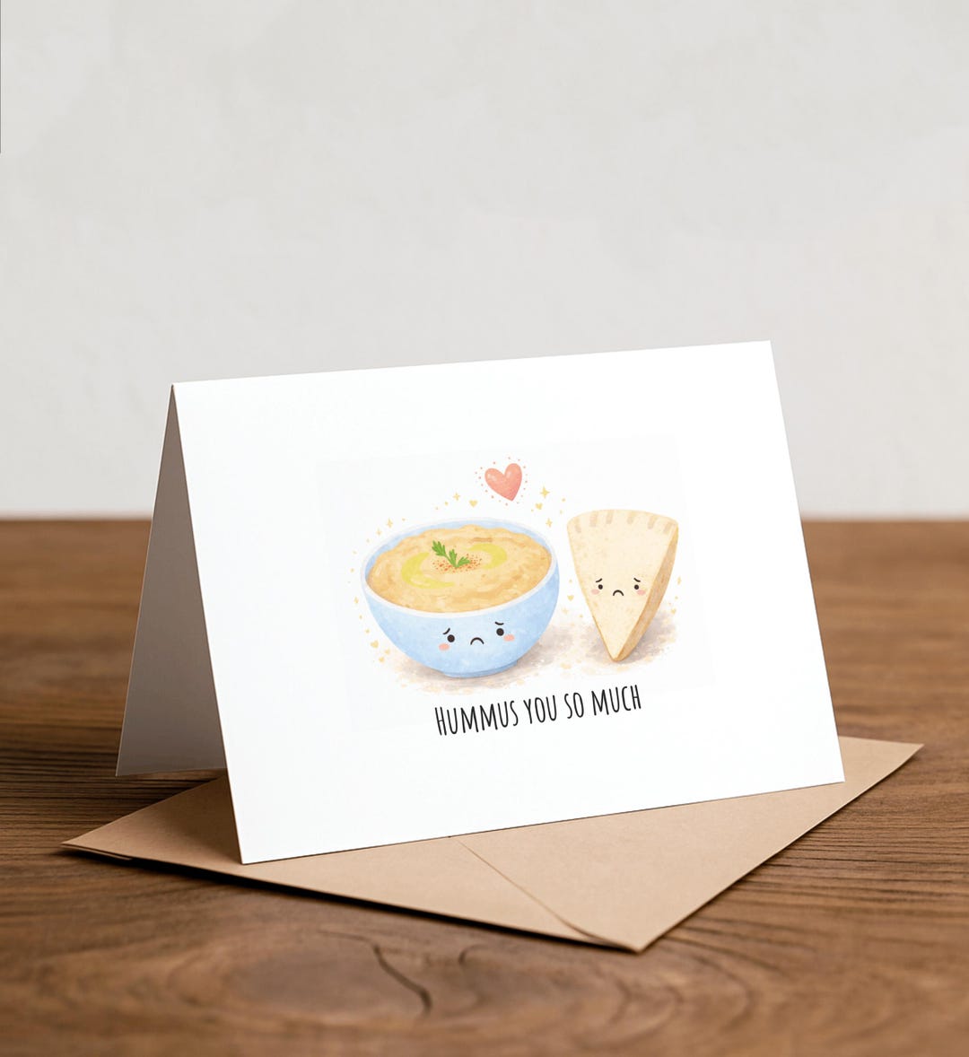 Hummus Miss You Greeting Card – Funny Valentine, Dad Joke - Etsy