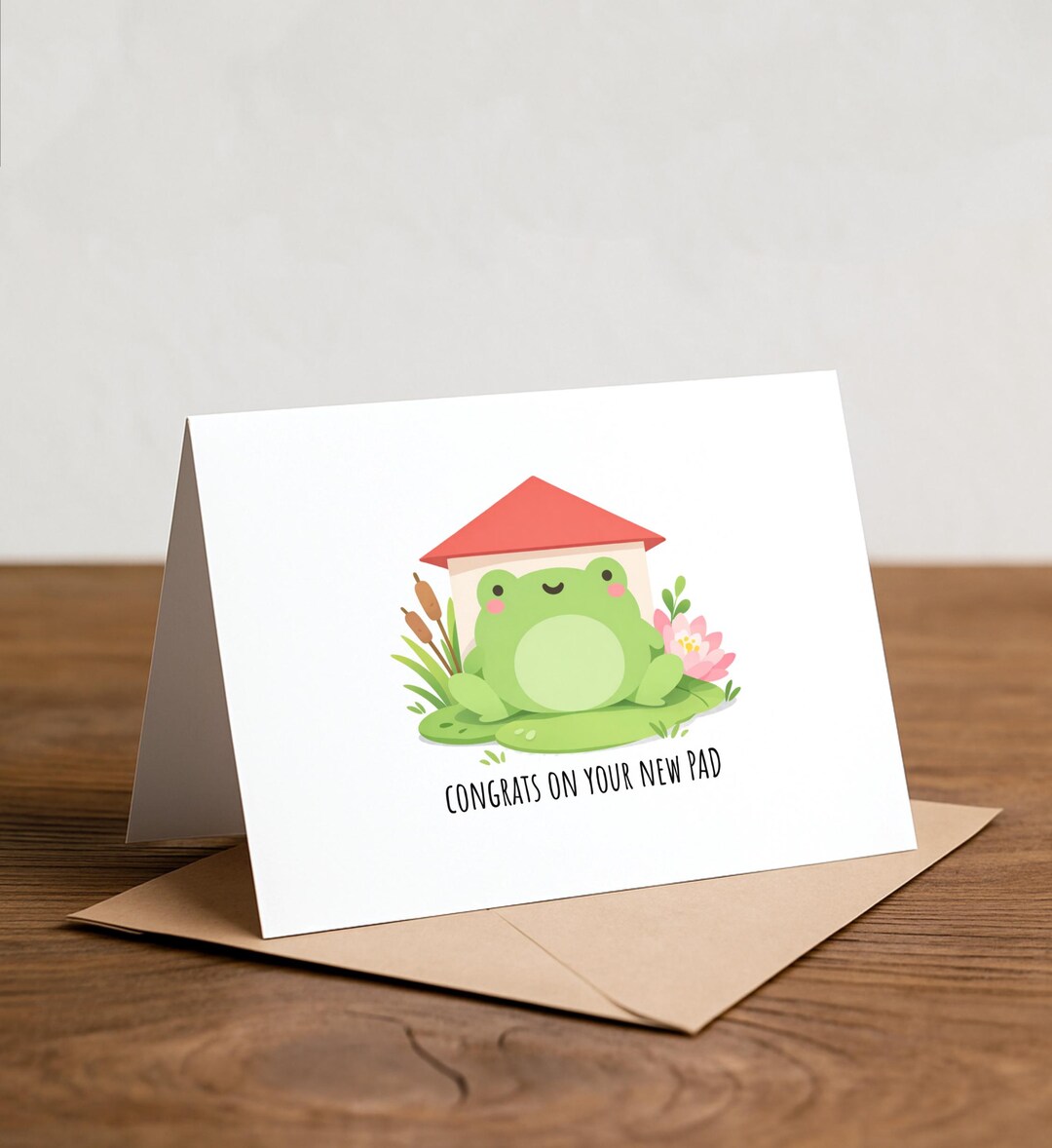 Congrats New Pad Card - Frog Housewarming Gift - Etsy