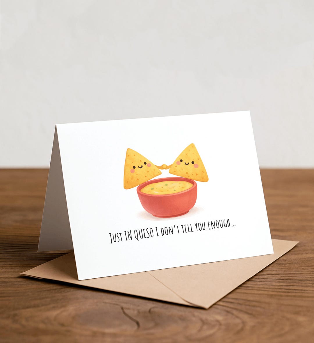 Just in Queso Pun Card: Nacho Love, Thank You Card - Etsy