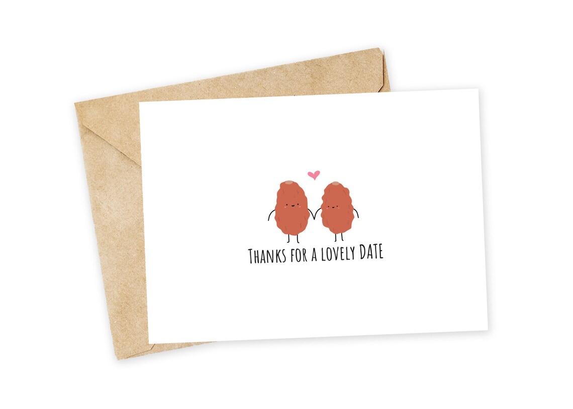 Thanks for a Lovely DATE - Date Greeting Card, Postcard, Valentine ...