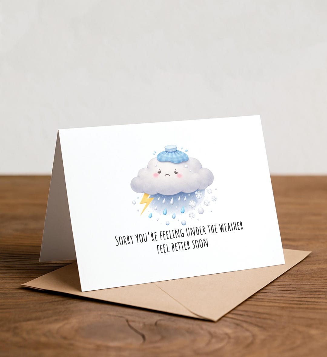 Sorry You're Under the Weather Card - Handmade Get Well Card - Etsy