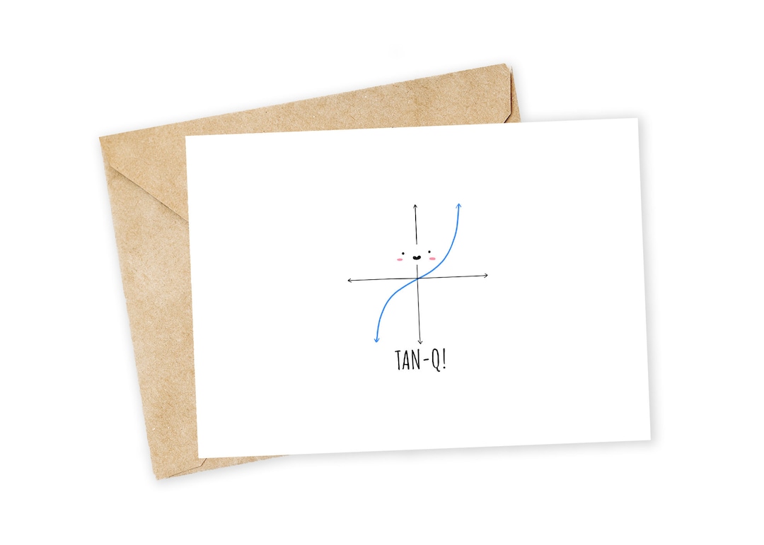TAN-Q Math Greeting Card, Note Card, Funny Valentine, Funny Card, Love ...