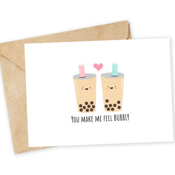 Boba Valentine's Card - Etsy