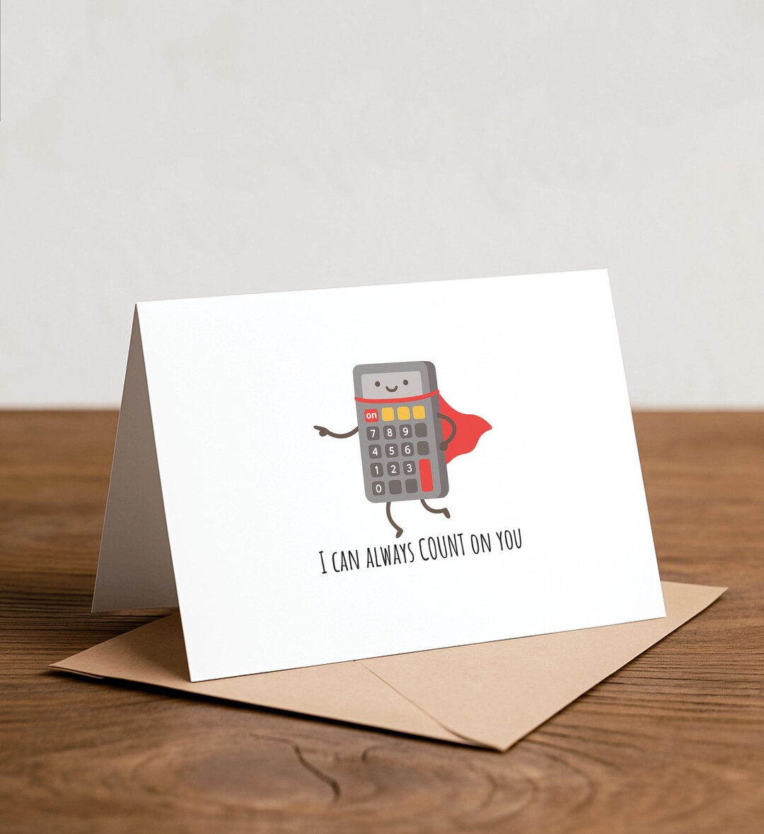 Calculator Pun Birthday Card: Funny Dad Joke Handmade Greeting Card - Etsy
