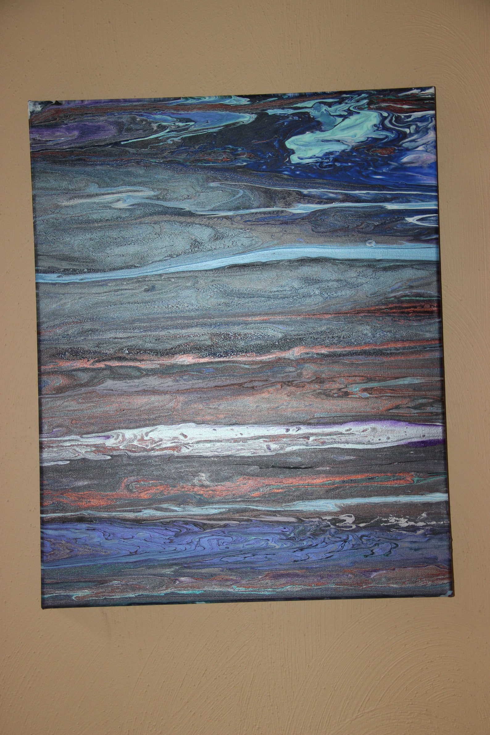 Acrylic Painting 16x20 Linear Layers - Etsy