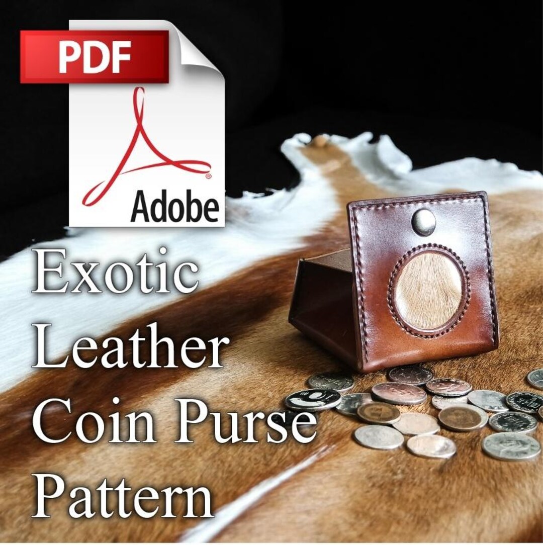 Exotic Leather Coin Purse PDF Pattern - Etsy