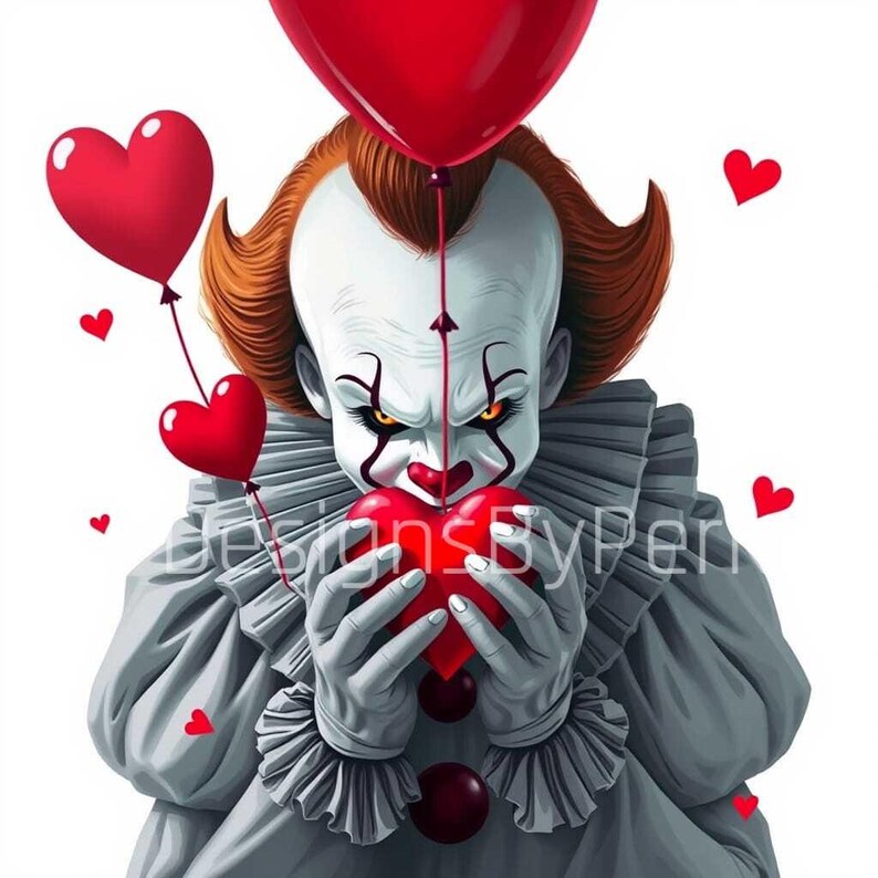 Bundle - Pennywise IT Inspired Fan Art, Clown Colorful, Horror, Sublimation Digital Files PNG ...
