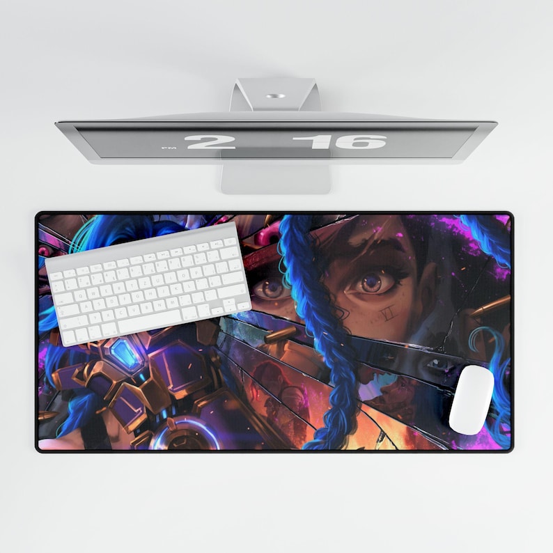 Jinx and Vi Arcane Gaming Desk Pad, Gift, Anime, LOL, TFT, League of ...