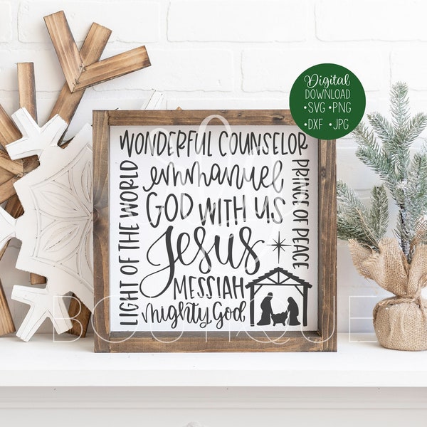 Emmanuel God With Us Sign - Etsy