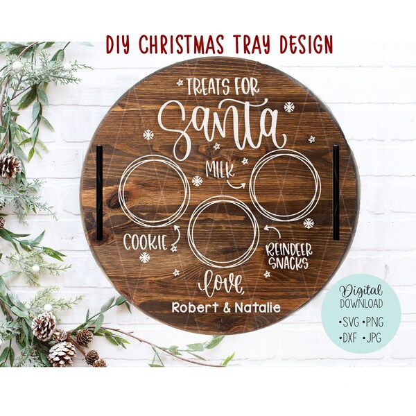 Treats for Santa Tray Svg - Etsy