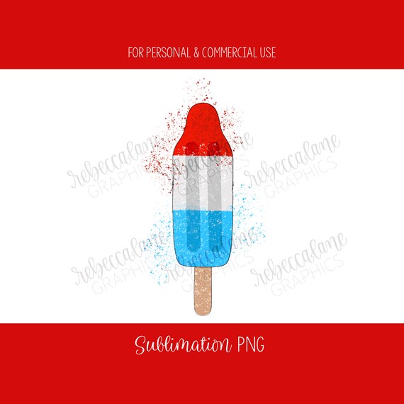 4th of July Ice Cream PNG Bomb Pop PNG Independence Day | Etsy