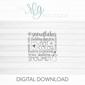 Winter Shirt SVG - Snowflakes, Snowmen, Hot Cocoa SVG With Clip Art - Etsy