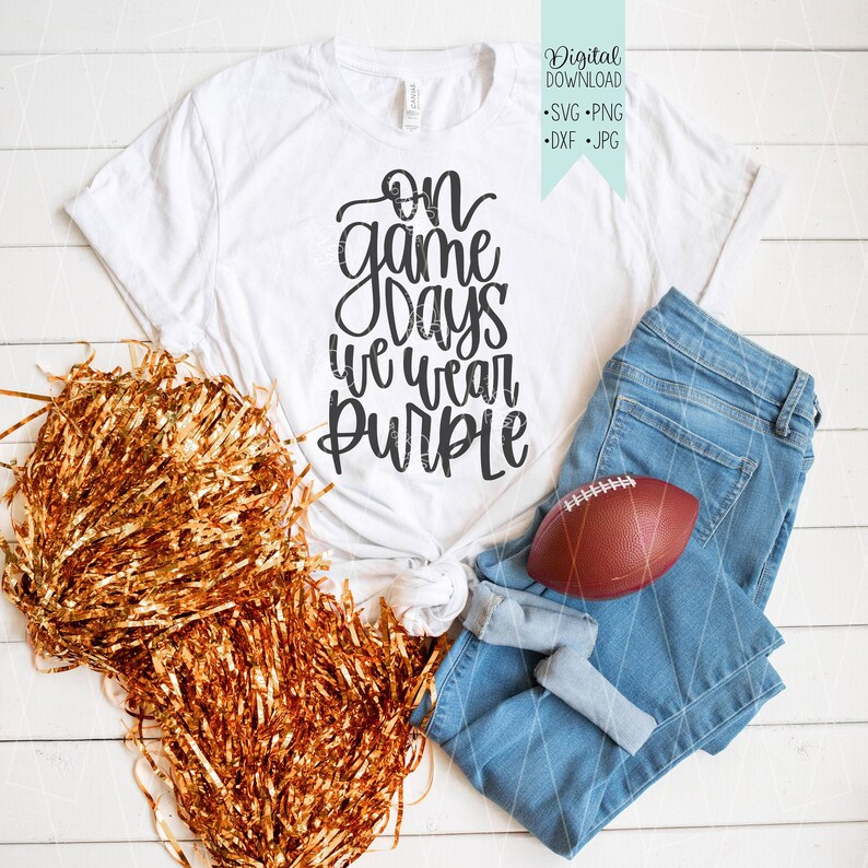 On Game Days We Wear Purple Game Day Svg Football Svg We | Etsy