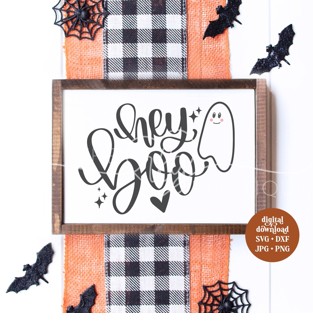Hey Boo Svg Cricut Design - Etsy