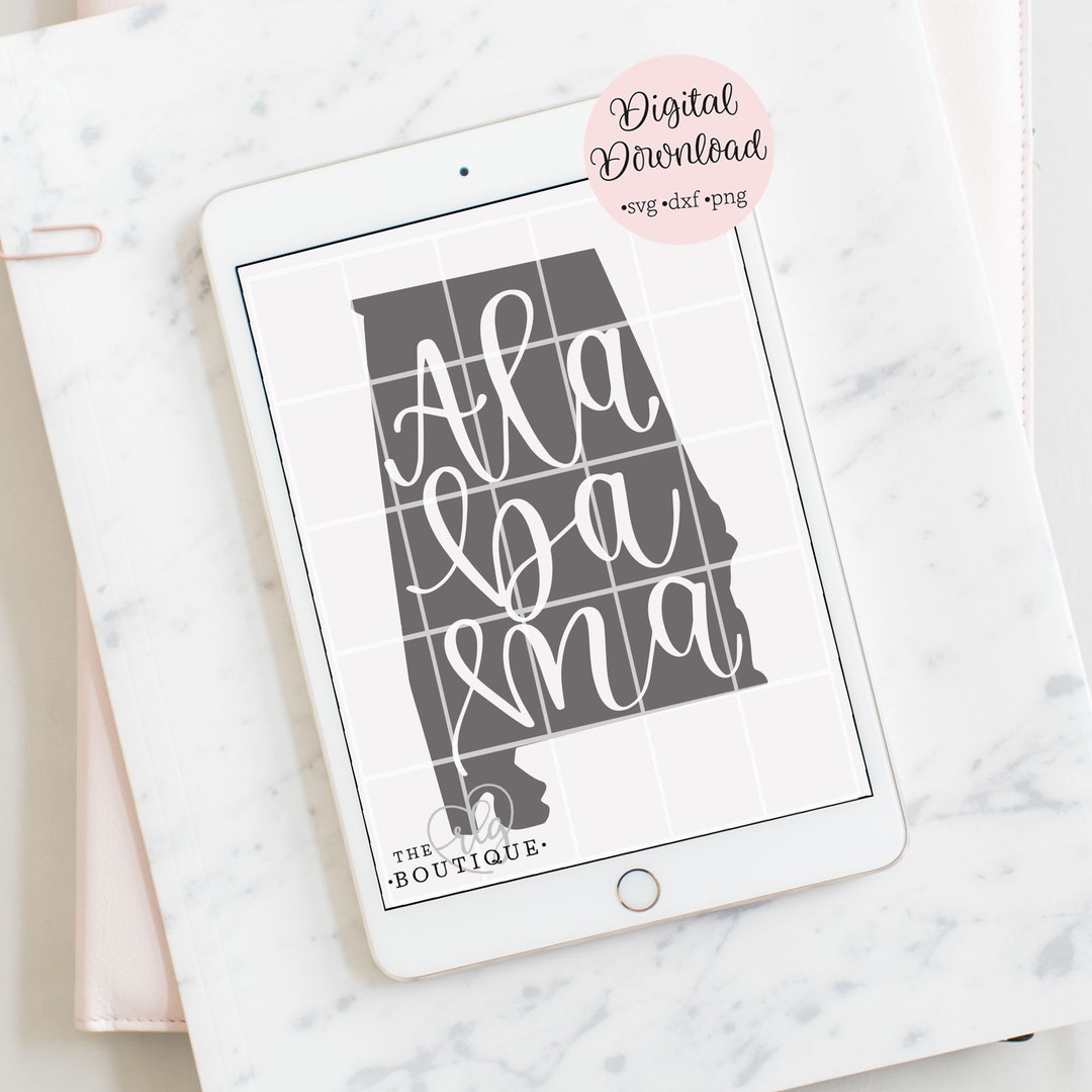 Alabama Svg, State Svg, Bama Svg, Cricut Svg, Silhouette Cut File, Hand ...