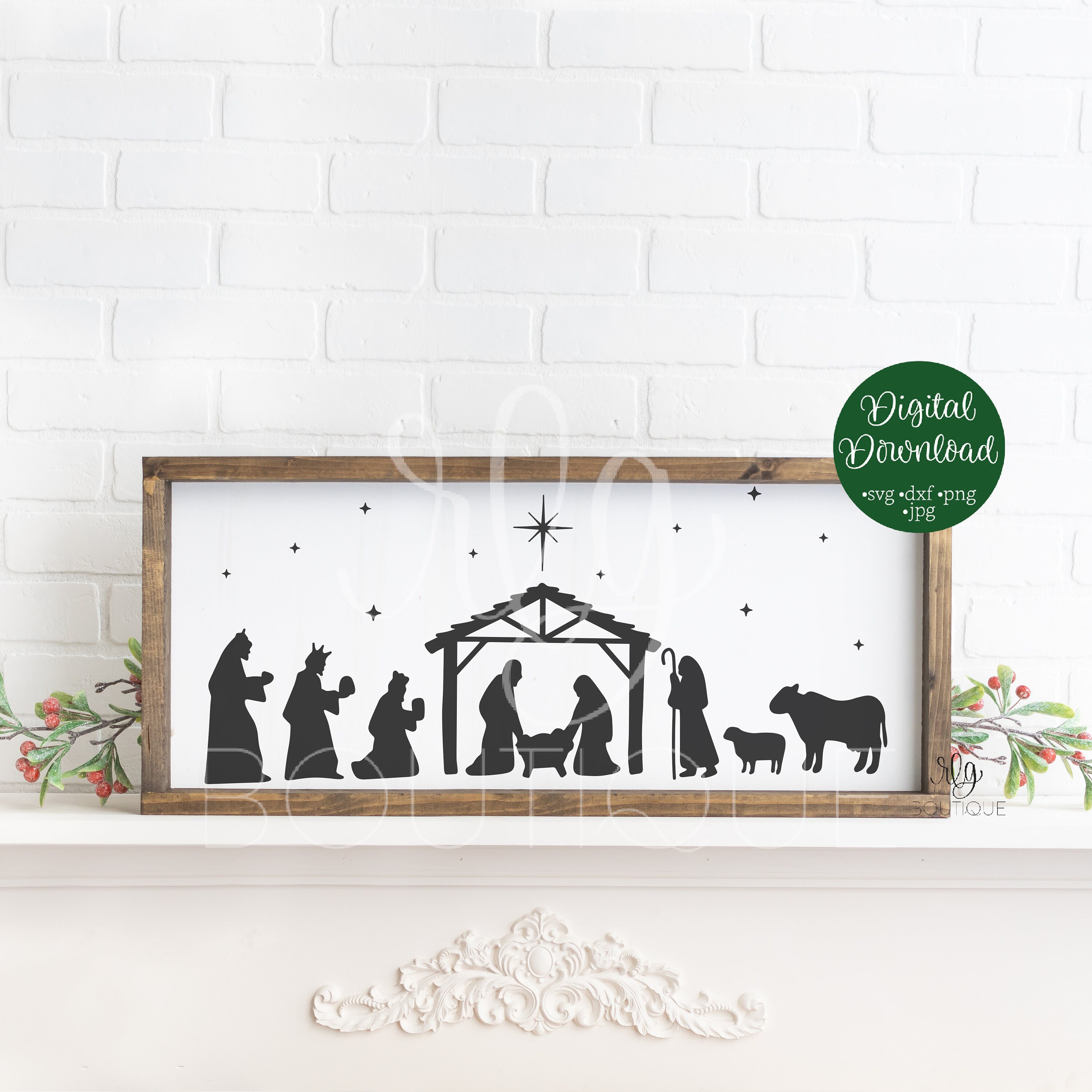 Jesus Christ is Born Christmas Sign SVG Bundle Religious - Etsy