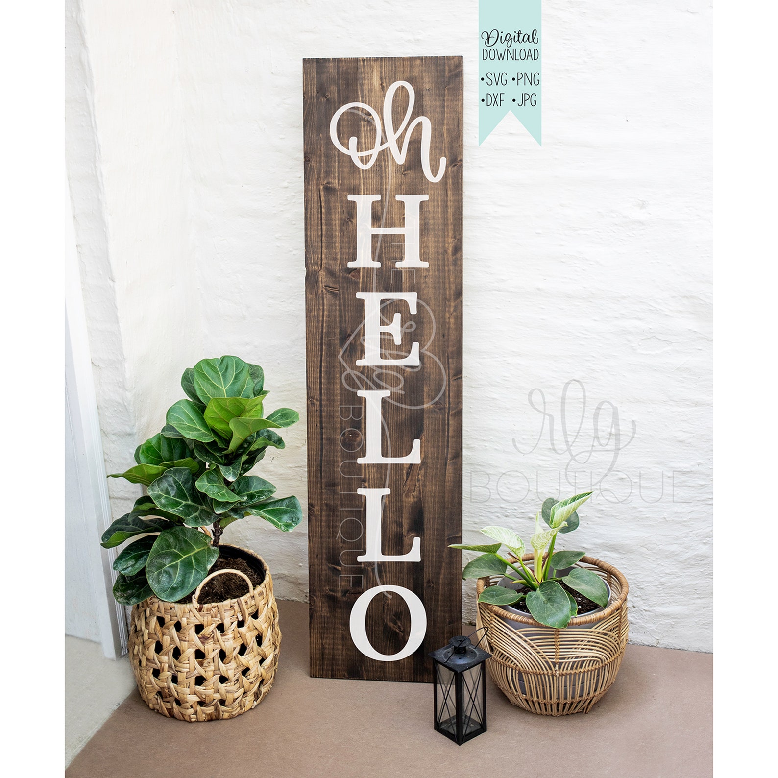Oh Hello Svg Porch Sign Design - Etsy