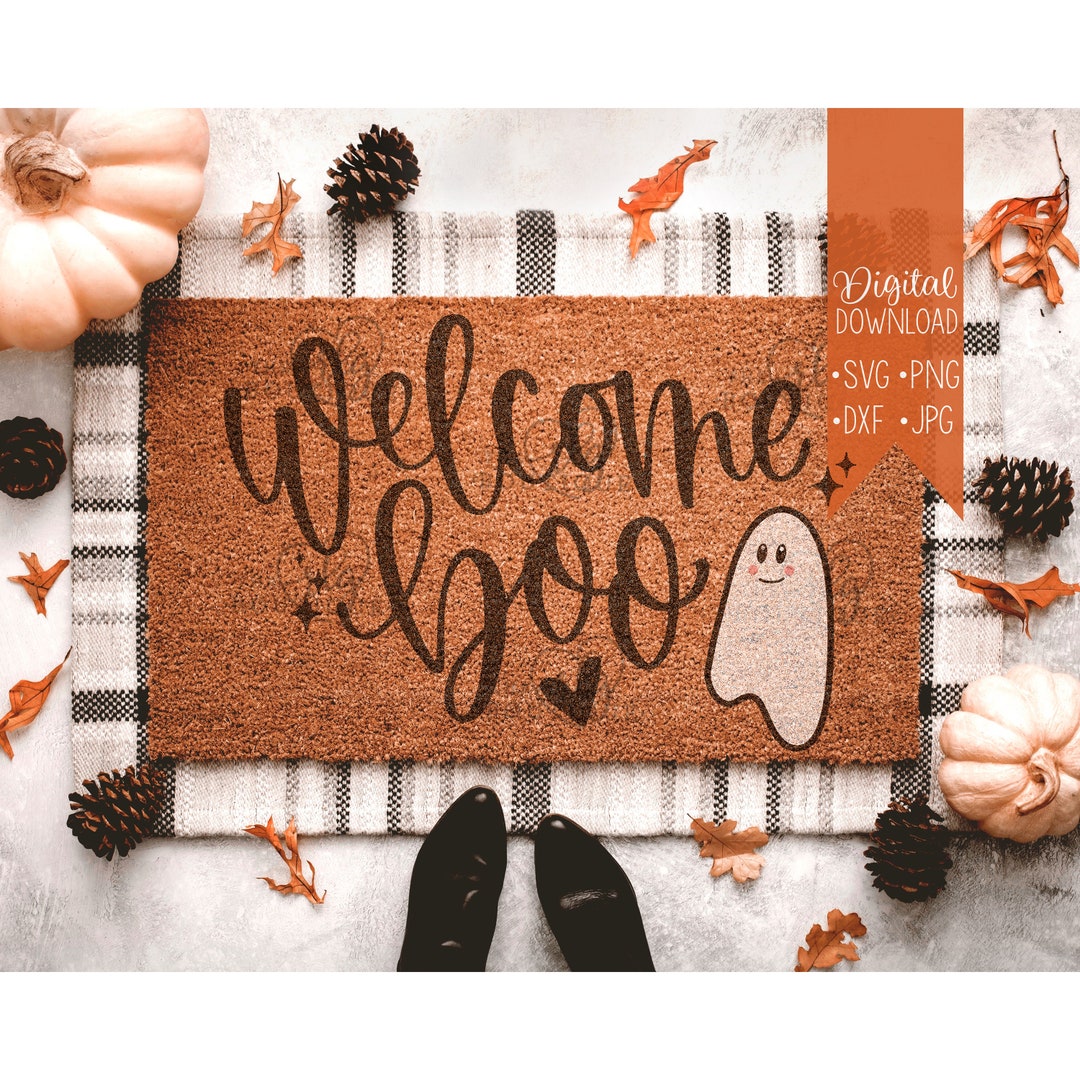 Welcome Boo Doormat Svg Halloween Cricut Design - Etsy
