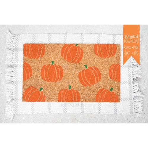 Pumpkin 18x30 Doormat Svg Halloween Design File Cricut - Etsy