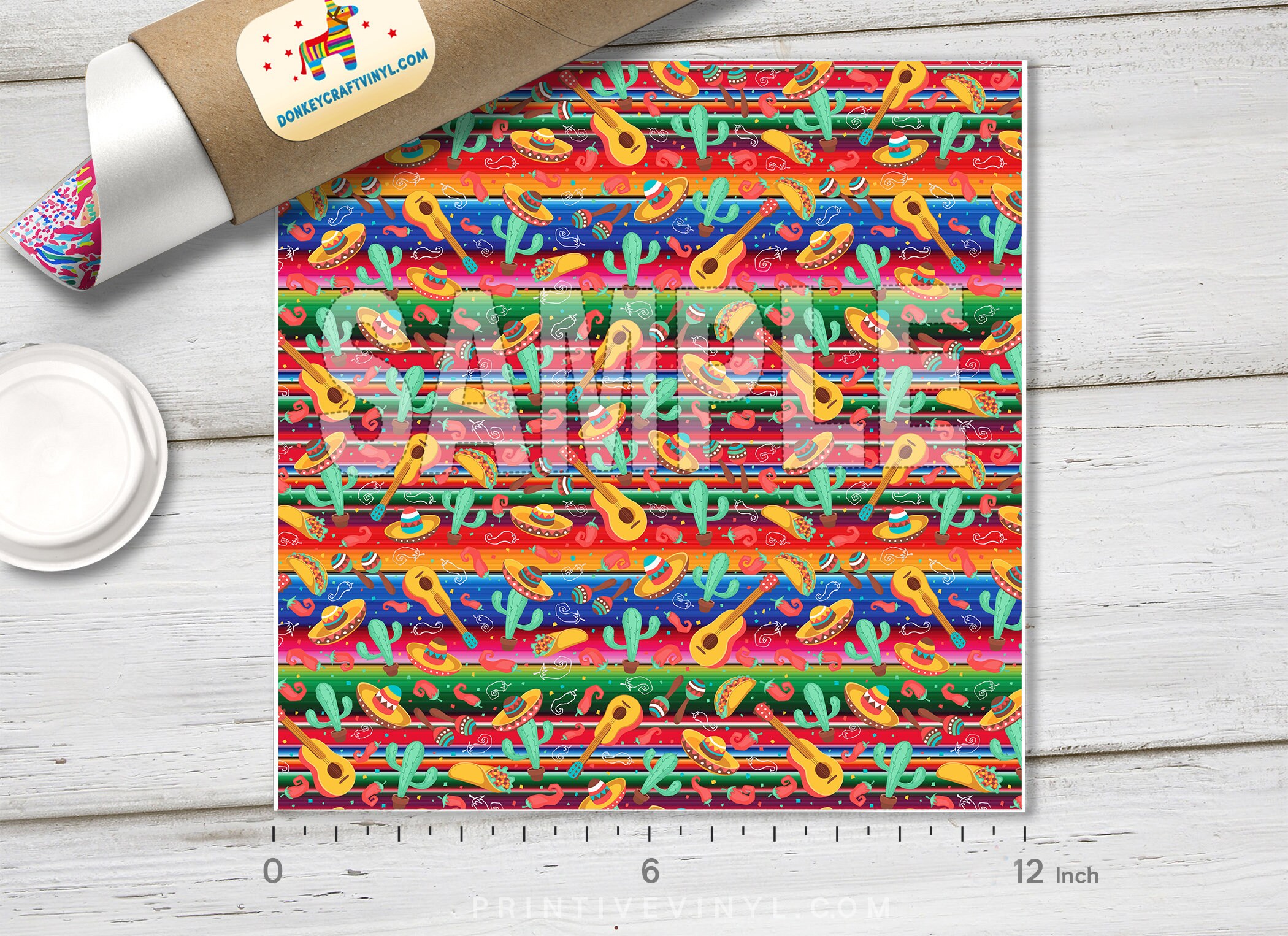 Mexico Serape Pattern HTV, Printed Vinyl, Faux Leather, Puff Heat ...