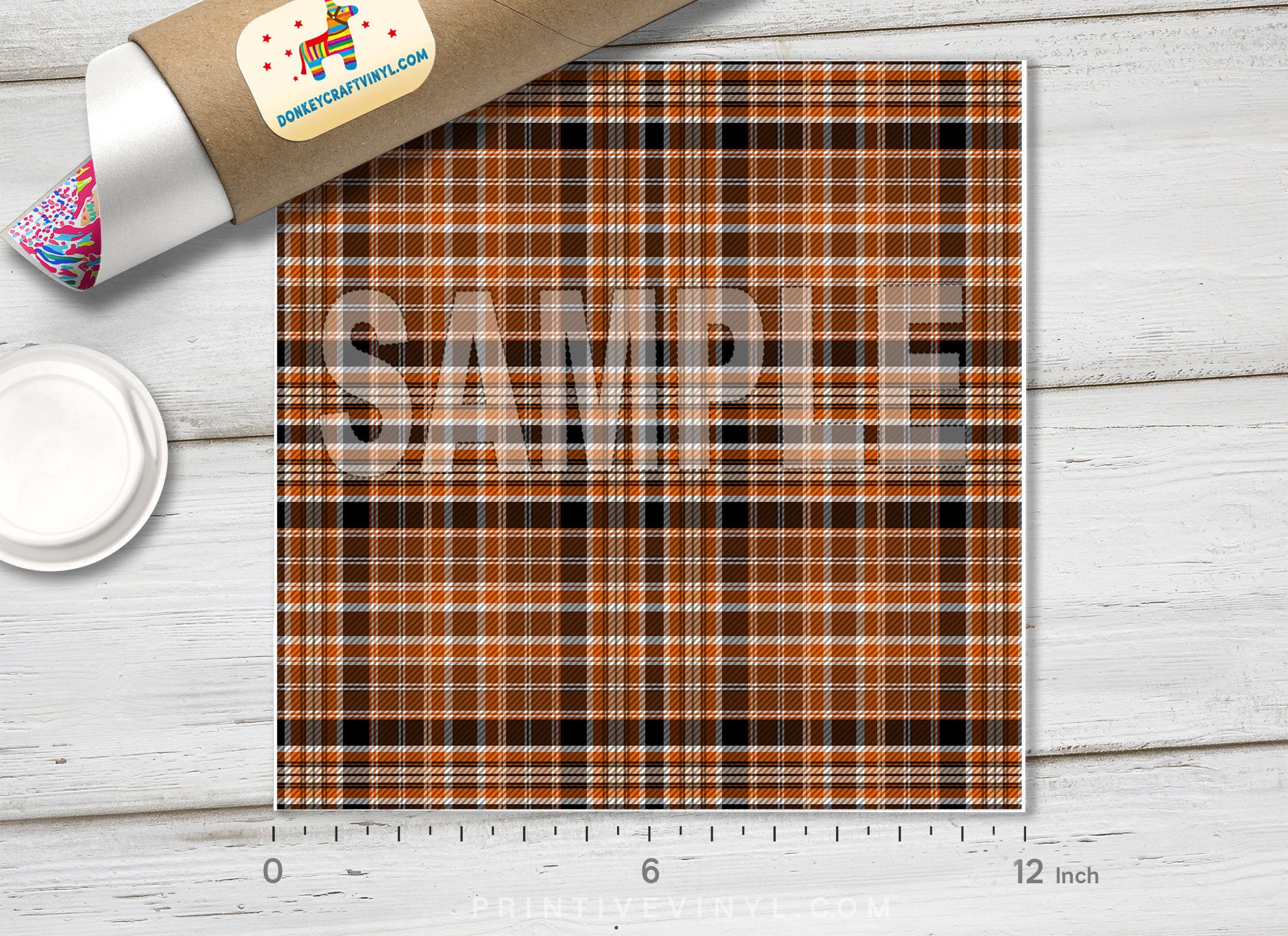 Halloween Tartan Plaid Printed HTV, Pattern Vinyl, Pattern HTV, Glitter ...