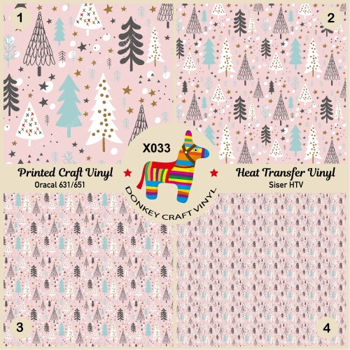 Elf Christmas Pattern Printed Vinyl Adhesive Vinyl Heat - Etsy