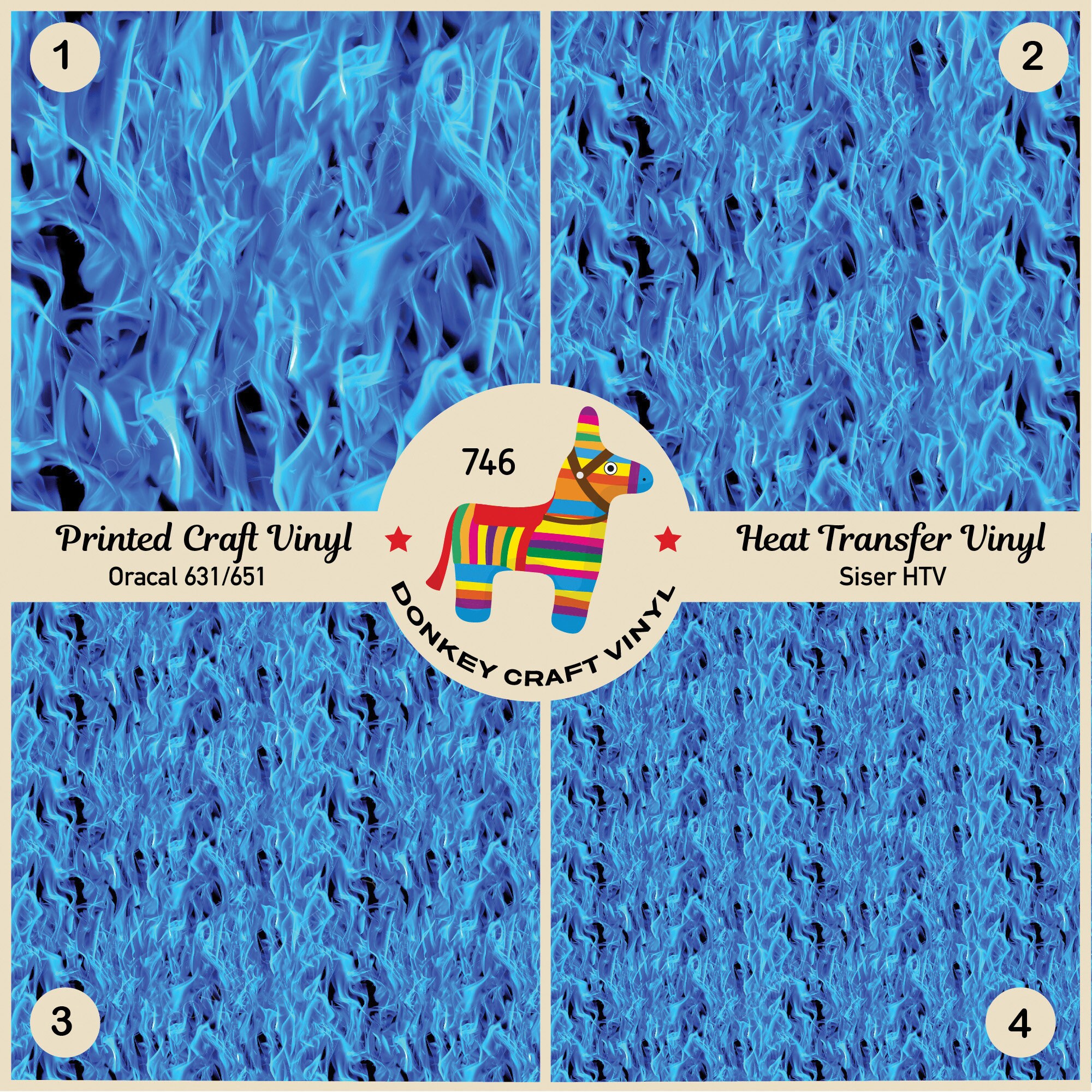 Patterned Vinyl | Blue Fire Flame Printed HTV, Iron on Vinyl, Glitter ...