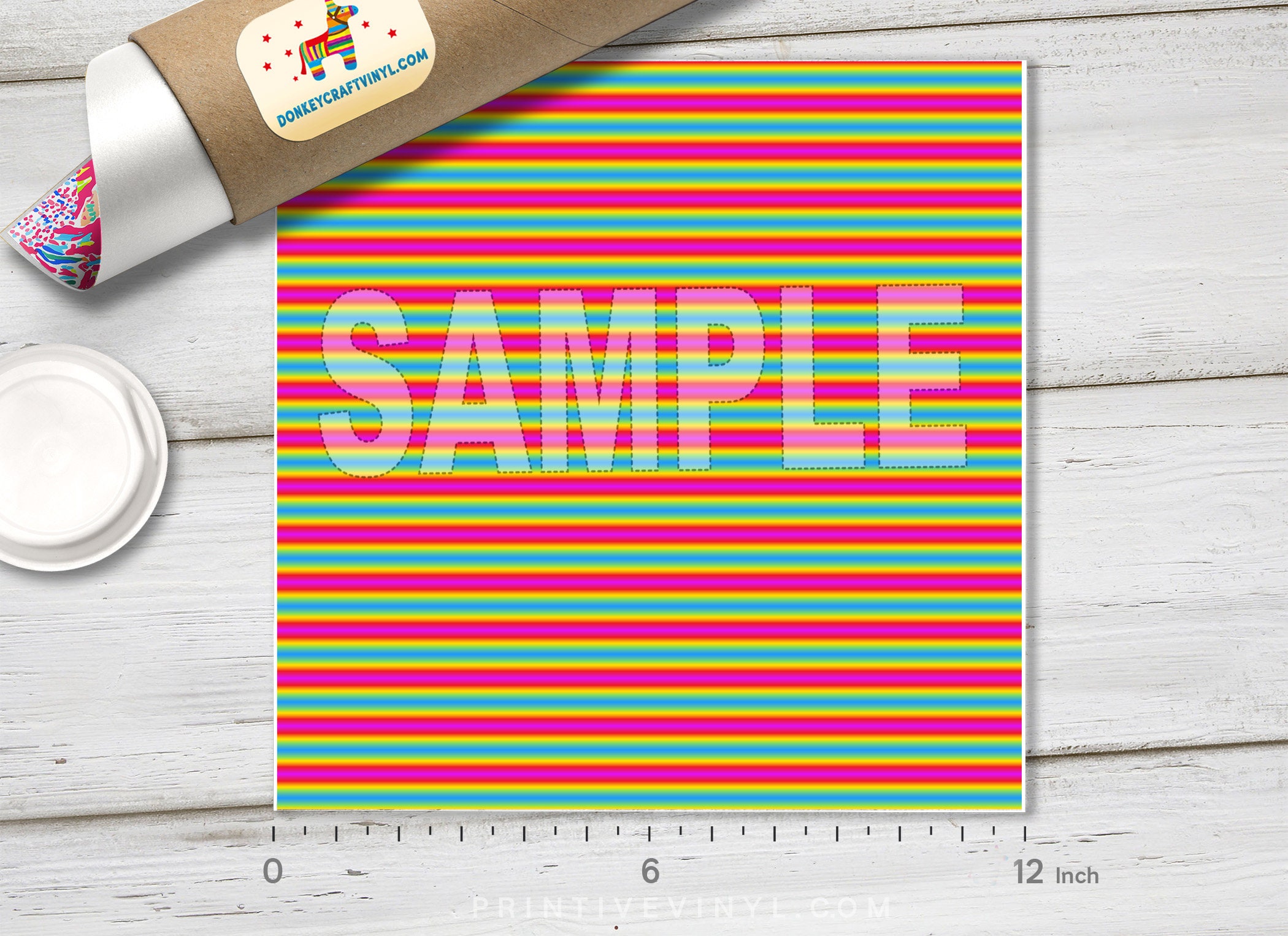 Rainbow Gradient Ombre Printed HTV Pattern Vinyl Iron on - Etsy