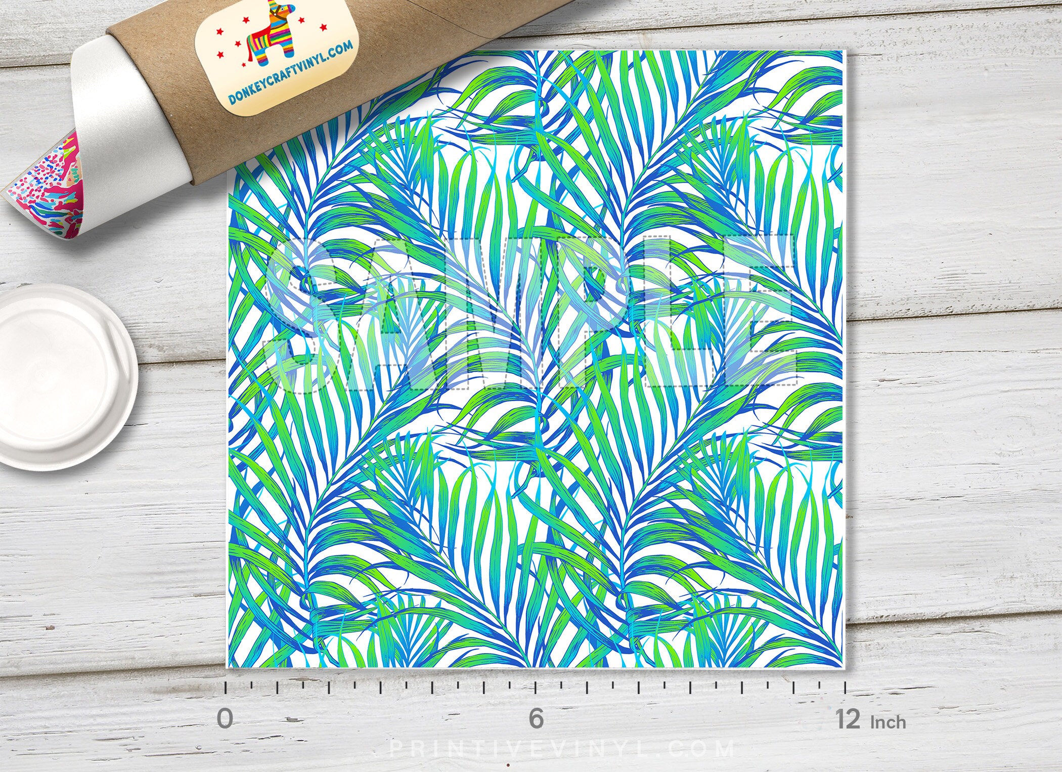 Tropical Palm Tree Leaves Printed HTV Pattern Vinyl Siser - Etsy