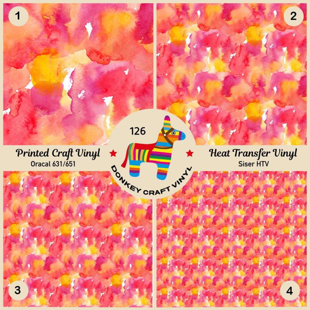 Watercolor Abstract Printed HTV Pattern Vinyl Patterned HTV - Etsy