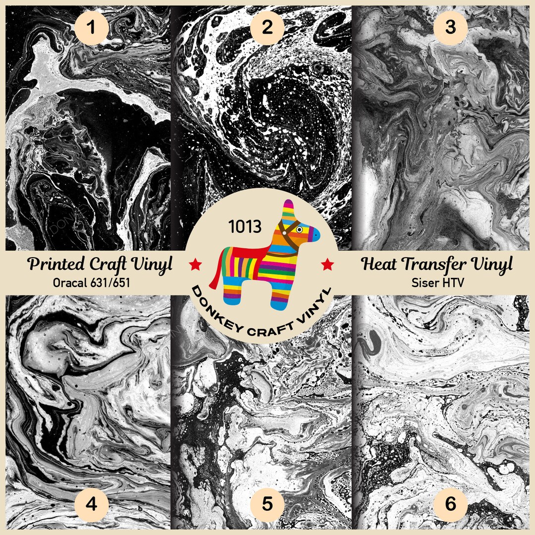 Black Marble Printed HTV, Patterned Iron on Vinyl, Pattern Vinyl, Faux ...