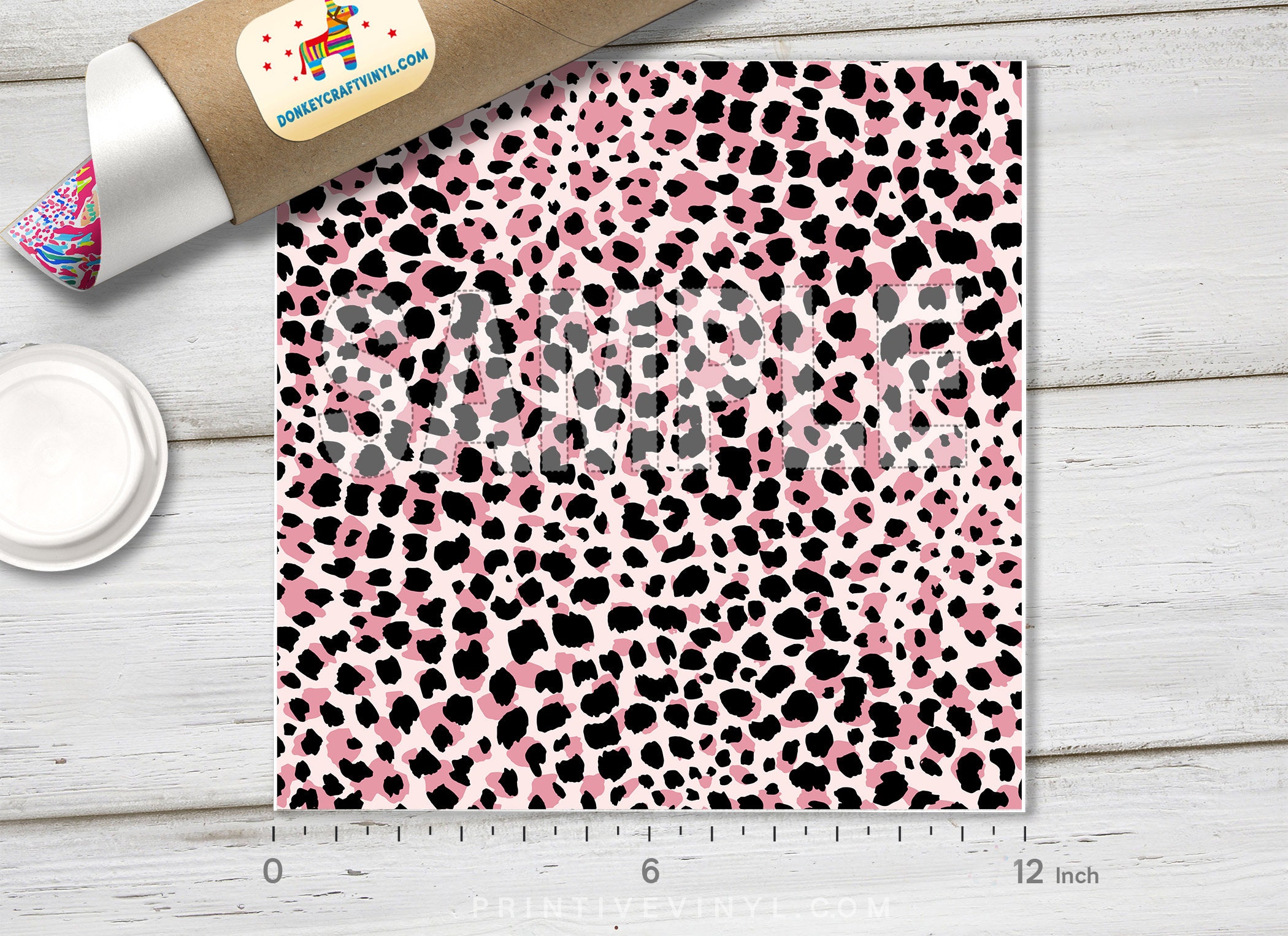 Patterned Vinyl Pink Leopard Printed HTV Iron On Adhesive | Etsy