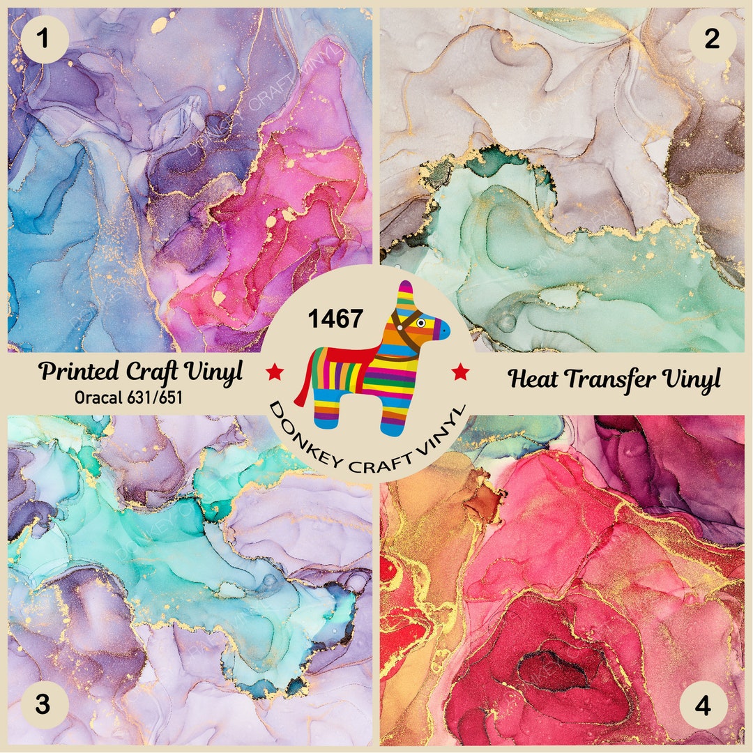 Alcohol Ink Art Printed HTV, Pattern HTV, Iron on Vinyl, Faux Leather ...