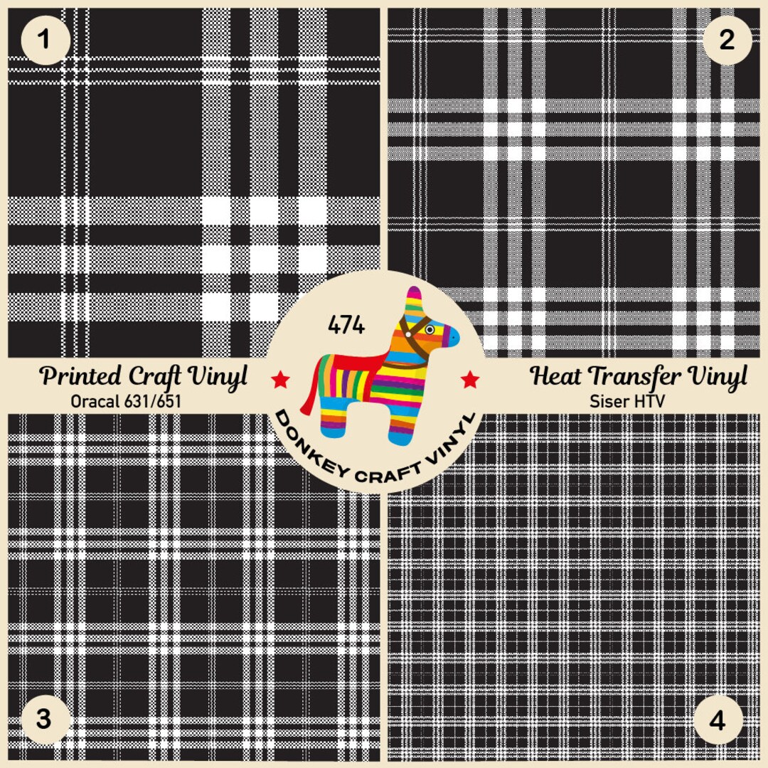 Tartan Plaid Printed HTV, Pattern HTV, Pattern Vinyl, Faux Leather ...
