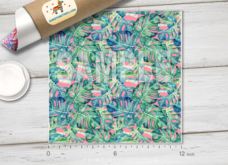 Watercolor Banana Leaves Printed HTV Pattern Vinyl Siser - Etsy
