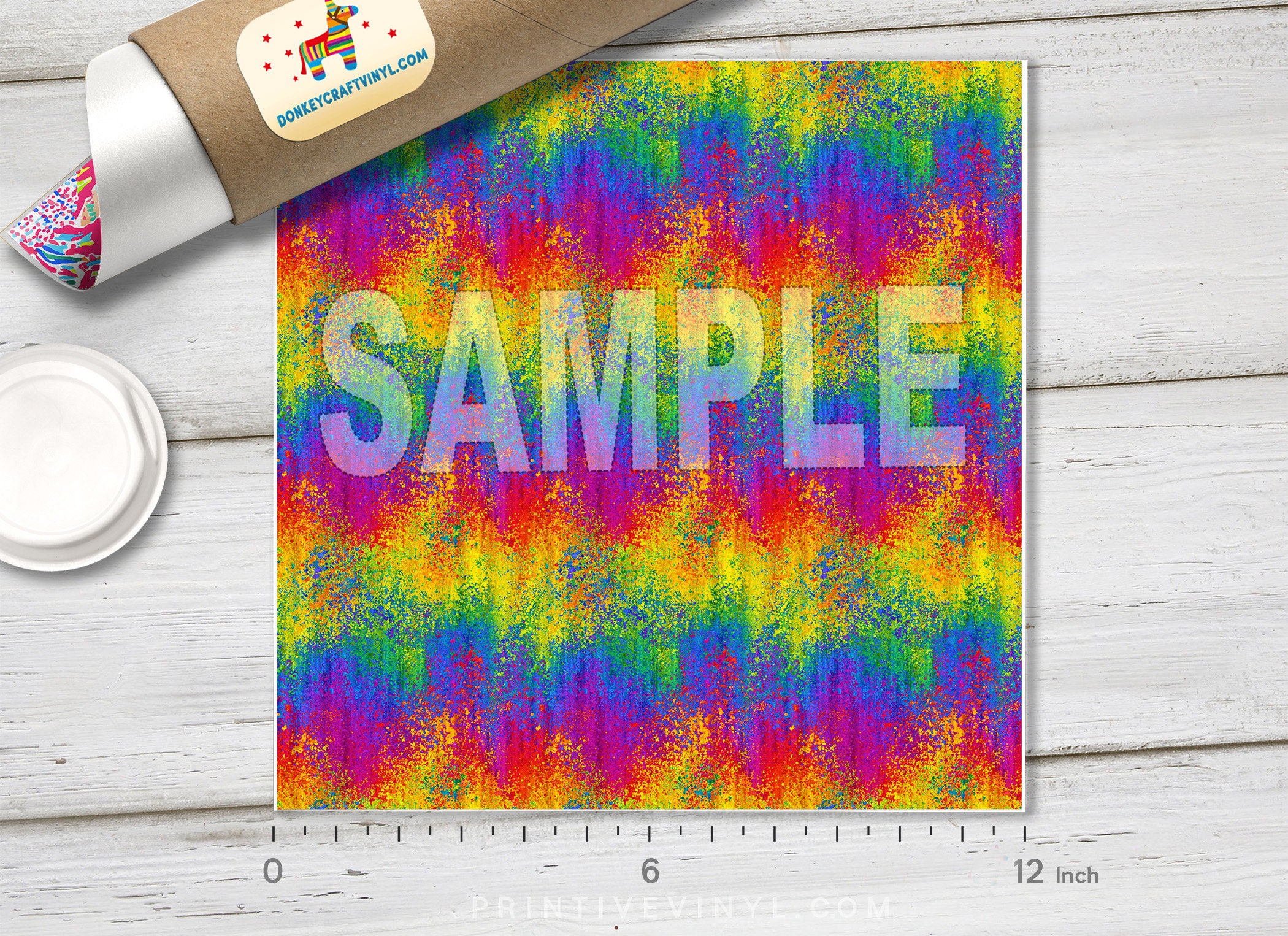 Grunge Rainbow Texture Printed HTV, Pattern Vinyl, Iron on Vinyl Faux ...