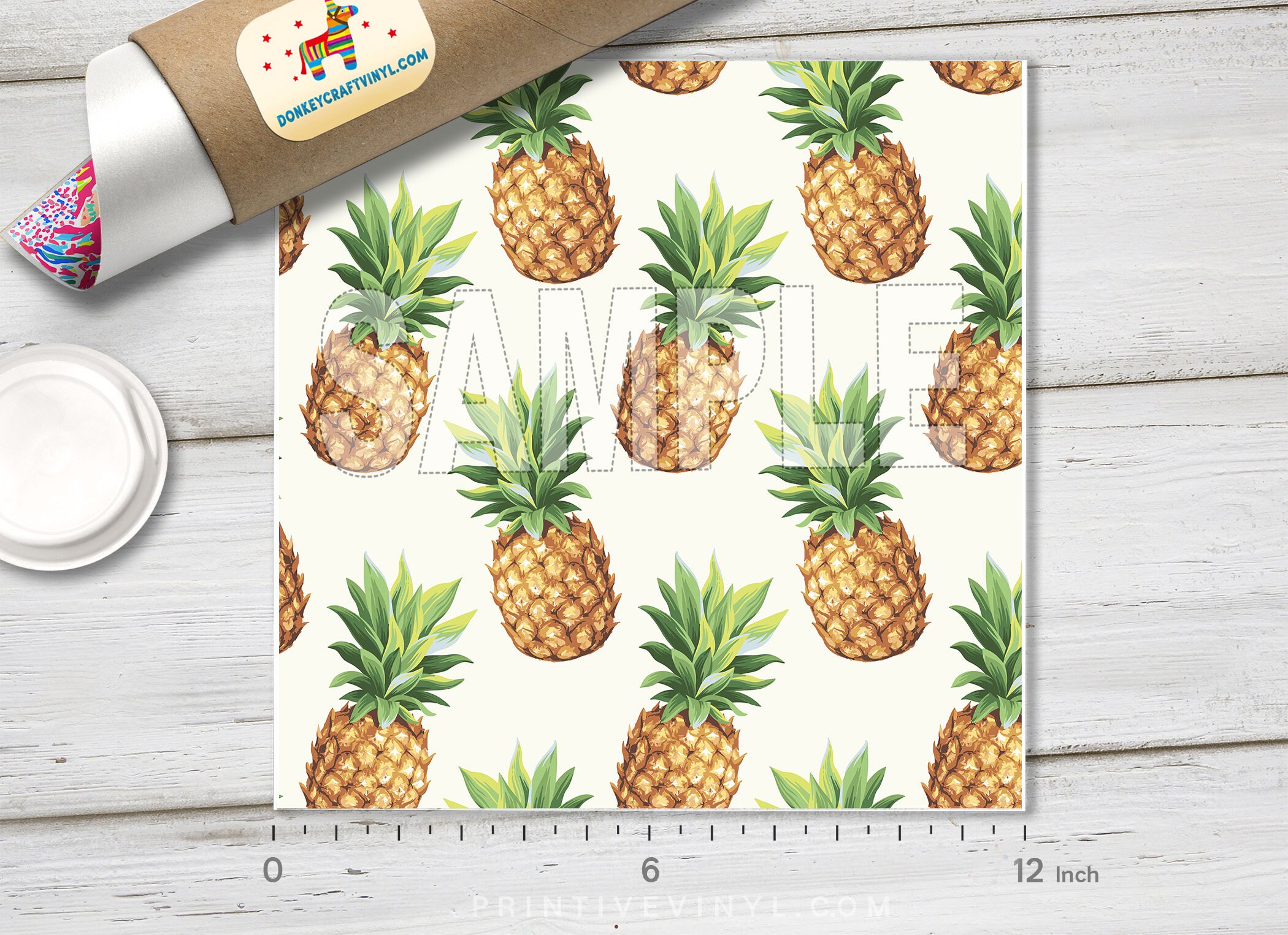 Tropical Pineapple Printed HTV, Pattern Vinyl, Iron on Vinyl, Glitter ...