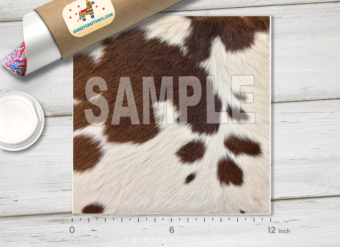 Patterned Vinyl Cowhide Printed HTV Animal Printadhesive - Etsy