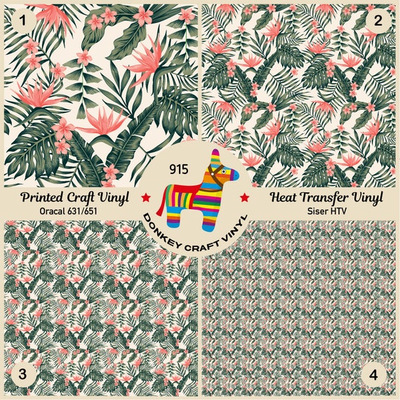 Tropical Palm Leaves Printed HTV Pattern Vinyl Iron on - Etsy