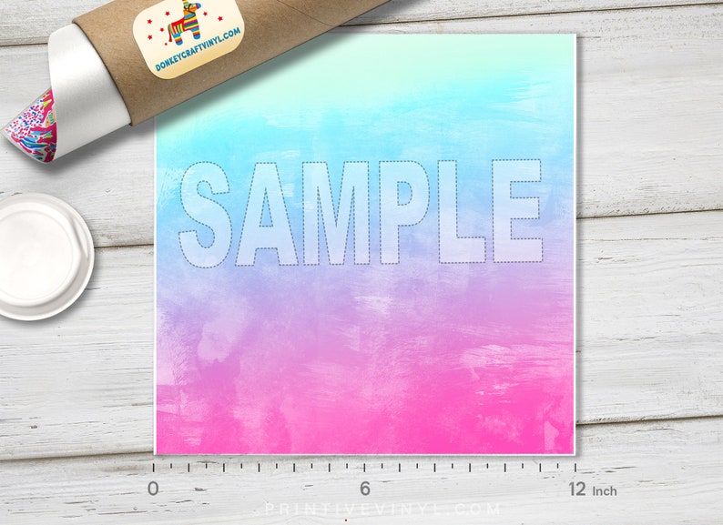 Watercolor Ombre Gradient Printed HTV Pattern Vinyl Iron on - Etsy