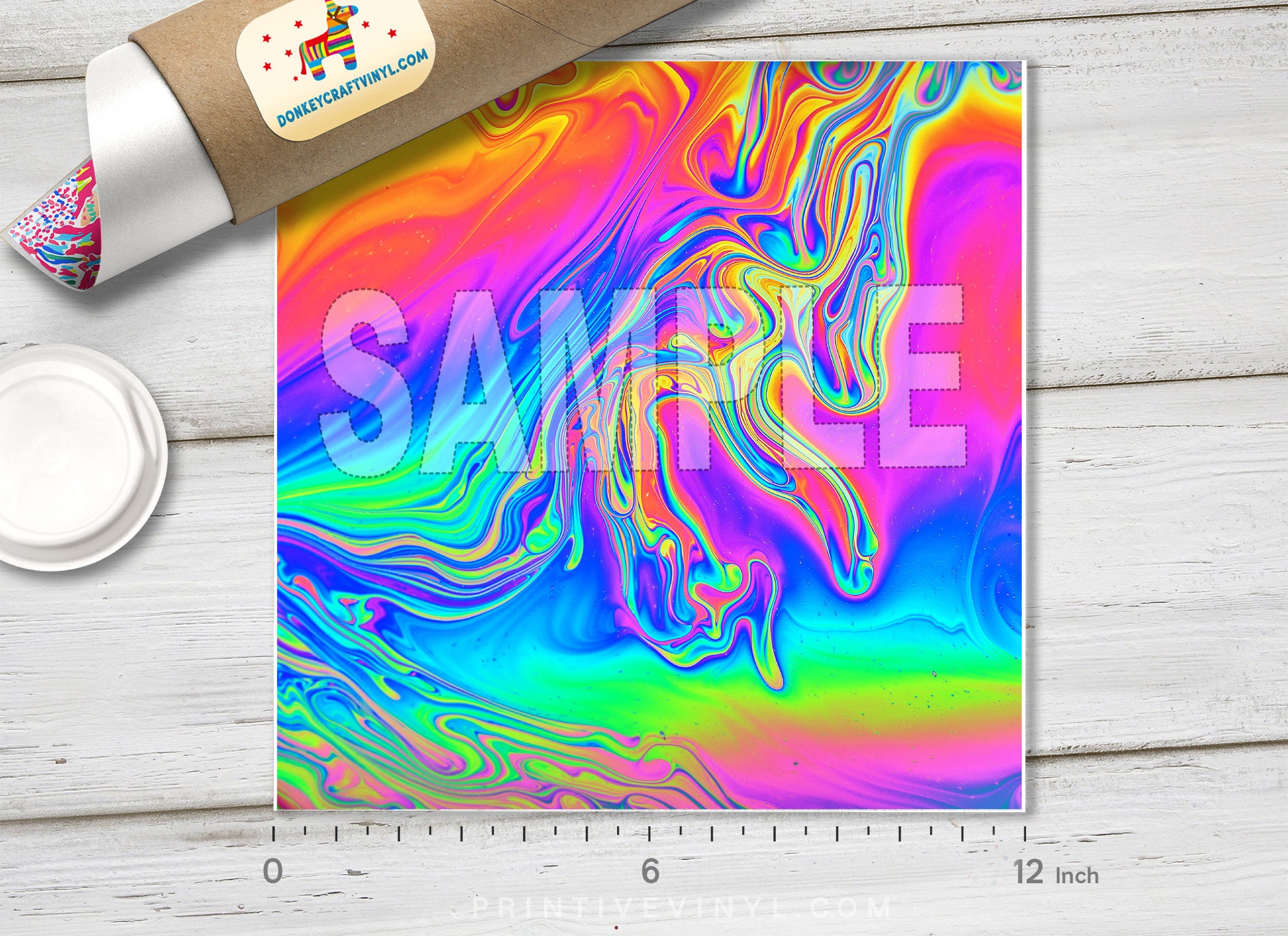 Rainbow Iridescent Oil Printed HTV Glitter Patterned Vinyl | Etsy