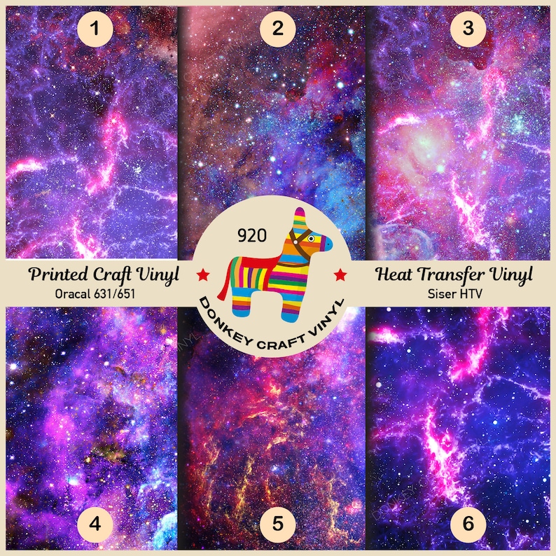 Patterned Vinyl Galaxy Nebula Pattern Printed HTV Iron on - Etsy