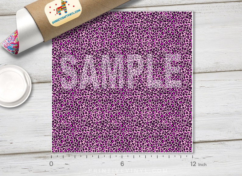 Patterned Vinyl Pink Leopard Skin Animal Skin Printed HTV - Etsy