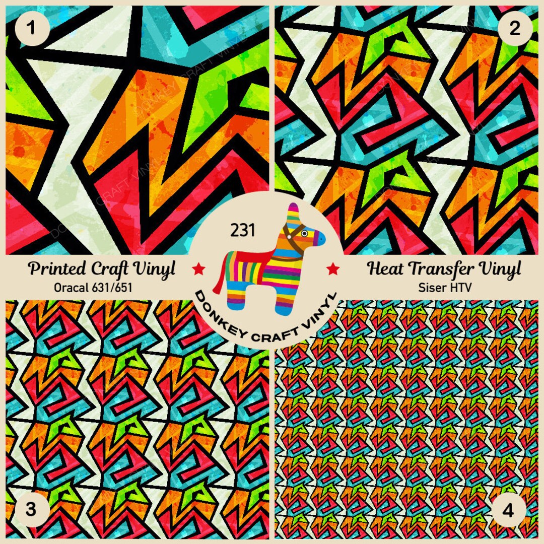 Abstract Graffiti Printed HTV, Pattern Vinyl, Faux Leather, Puff Heat ...
