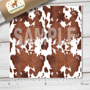 Patterned Vinyl Cowhide Printed HTV, Animal Print, Adhesive Craft Vinyl ...