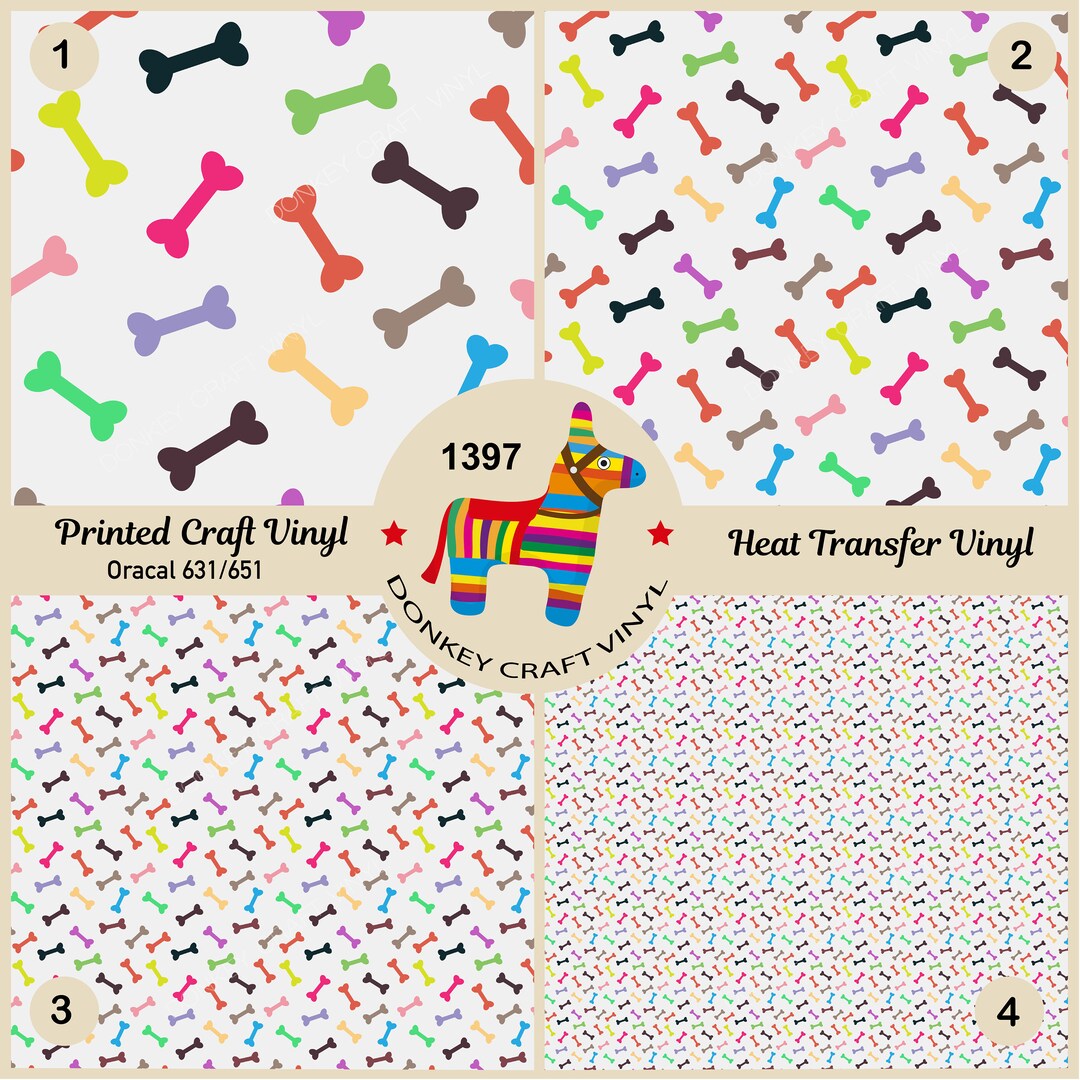 Patterned Vinyl | Dog Paw, Foot Print Printed HTV, Adhesive Craft Vinyl ...