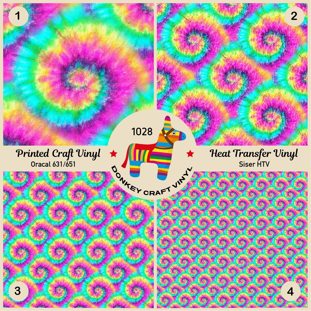 Swirl Tie Dye Printed Vinyl,pattern HTV, Iron on Vinyl, Glitter HTV ...